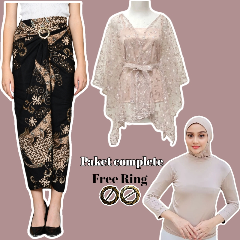 Jual Set Outer brokat cape Brokat Crop Kondangan Pesta Brokat seragam Bridesmaid Terbaru 2024 ...