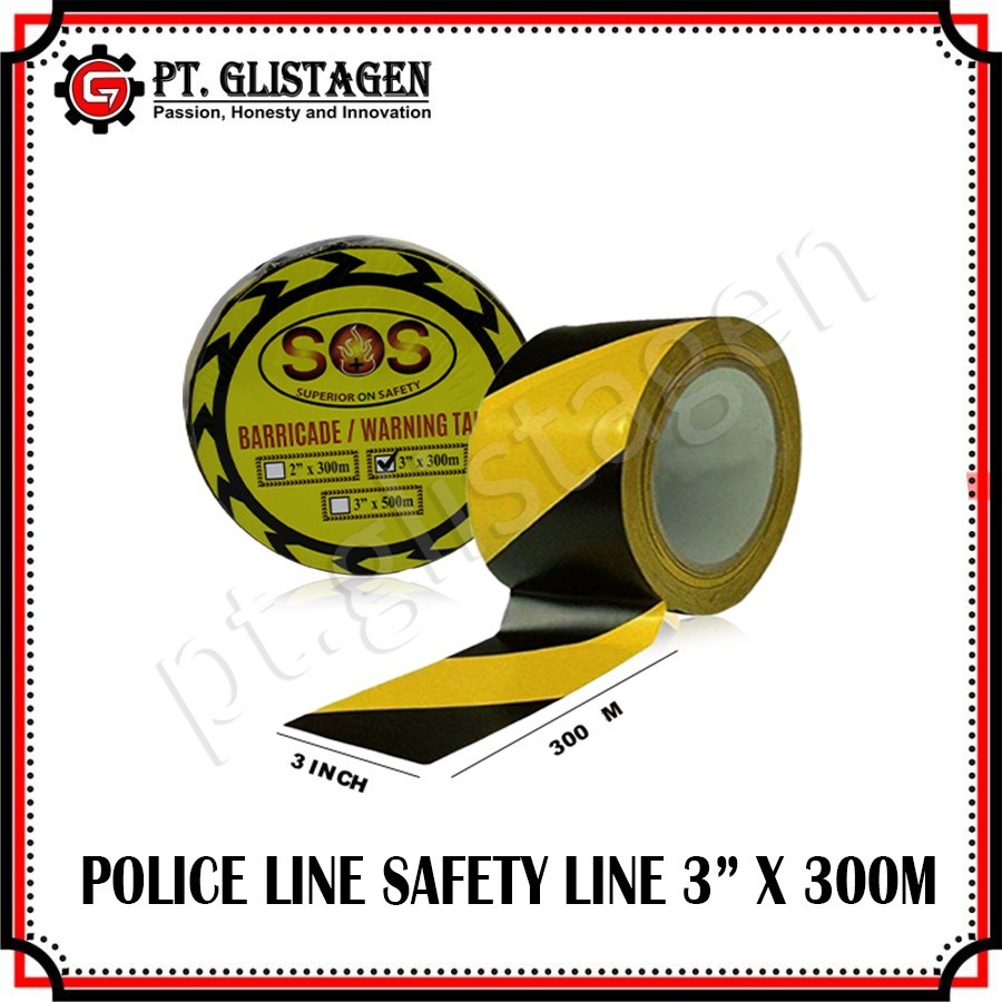 Jual SOS Police Line Garis Polisi 3" x 300 Meter Safety Line Barricade ...