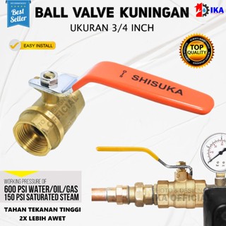 Jual STOP KRAN BALL VALVE VARIAN 1/2"/ 3/4" / 1" KUNINGAN BAGUS / BALLVALVE BRASS KUNINGAN ...
