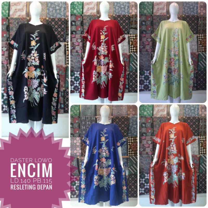 Jual Daster Lowo Encim Premium Ld 140 Jumbo Busui Resleting Depan Batik ...