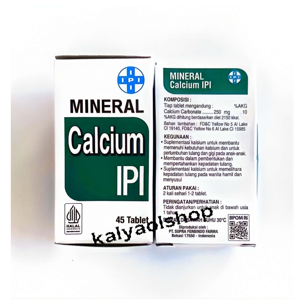 Jual Vitamin IPI Mineral Calsium isi 45 tablet | Shopee Indonesia Jual Vitamin IPI Mineral Calsium isi 45 tablet | Shopee Indonesia