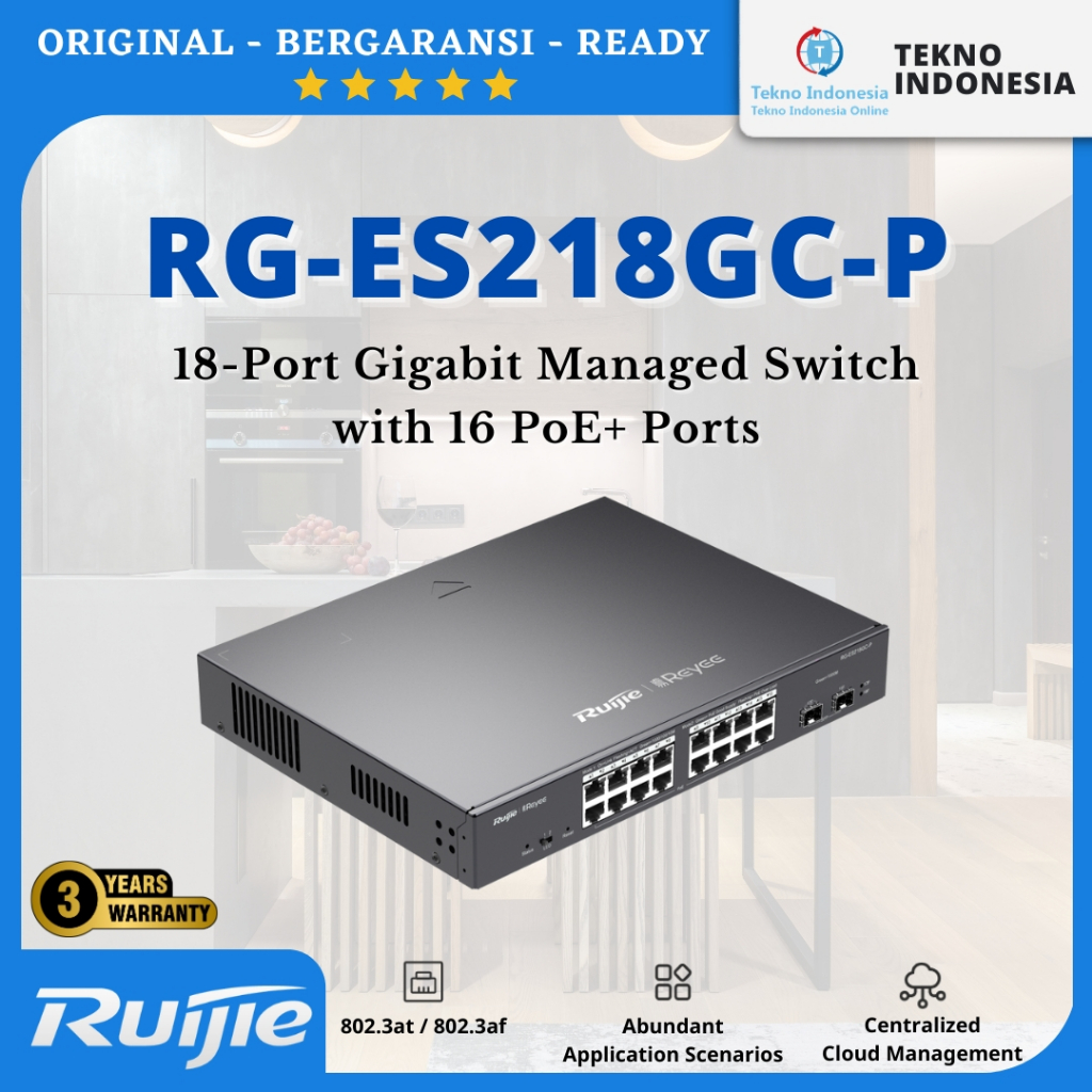 Jual Ruijie RG-ES218GC-P 18-Port Gigabit Smart Cloud Mananged PoE Switch | Shopee Indonesia