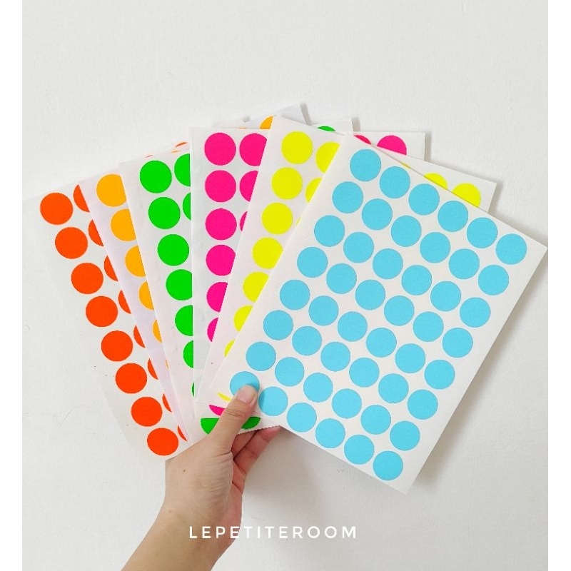 Jual STIKER DOT BESAR 2.2 CM / STIKER BULAT BESAR / STIKER DOT ...