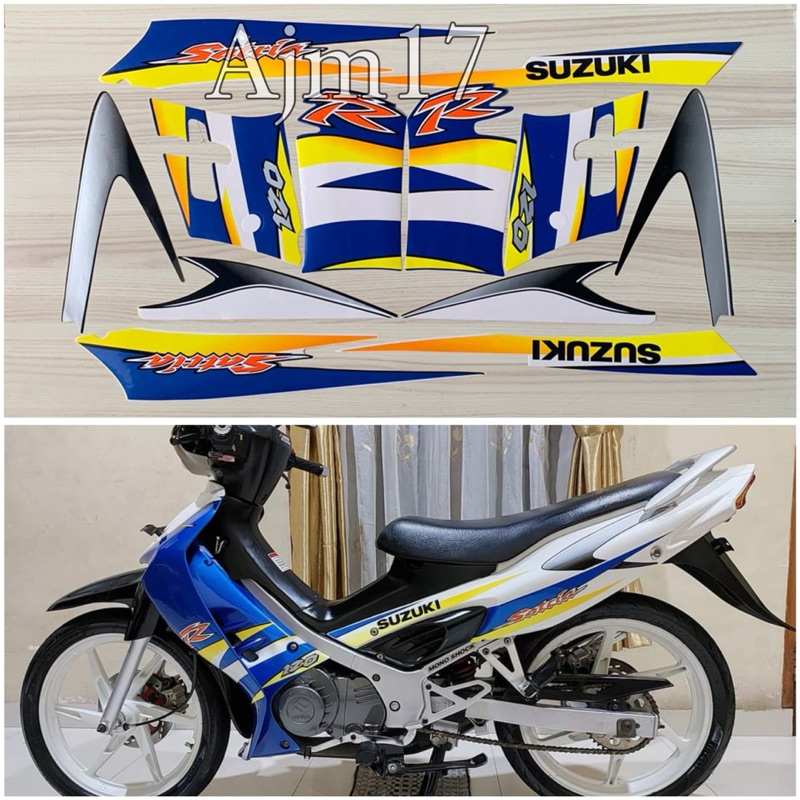 Jual STIKER STRIPING SATRIA HIU MALAYSIA 2004 BIRU PUTIH | Shopee Indonesia