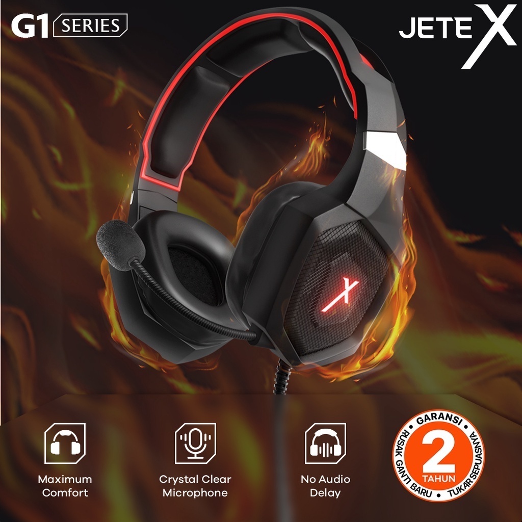 Jual JETE Headset Gaming Headphone Gaming Noise Cancelling JETEX G1 ...