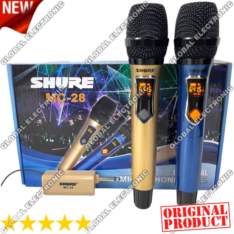 Jual Mic Wireless Shure MC 28 / MC28 Original Shure 2bh mic pegang ...