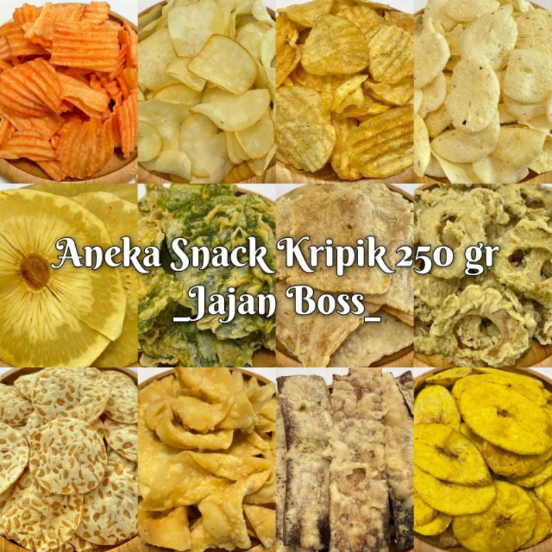 Jual Jajan Boss | Snack Kripik Kiloan 250 gr | Serba Kripik | Kripik ...