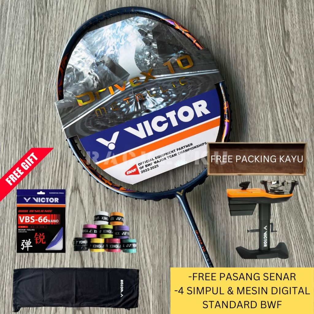 Jual Raket Badminton VICTOR DRIVE X 10 METALLIC MADE IN TAIWAN ORIGINAL ...