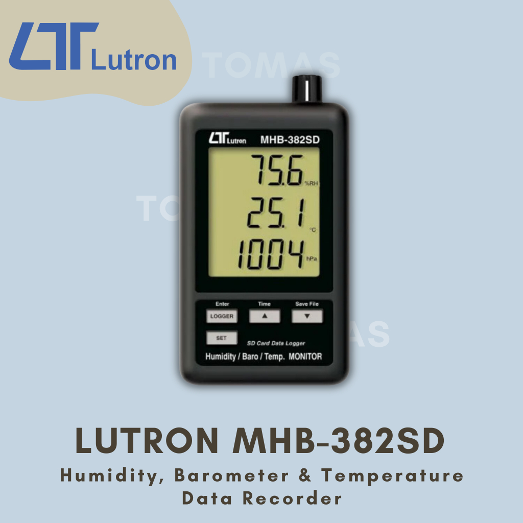 Jual Lutron MHB-382SD Humidity, Barometer & Temperature Data Recorder ...