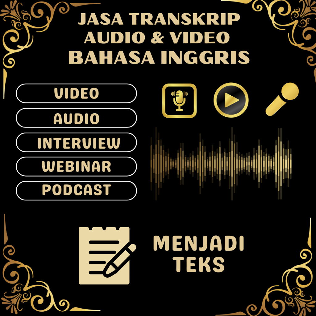 Jual TRANSKRIP AUDIO/VIDEO WAWANCARA BERBAHASA INGGRIS | Shopee Indonesia