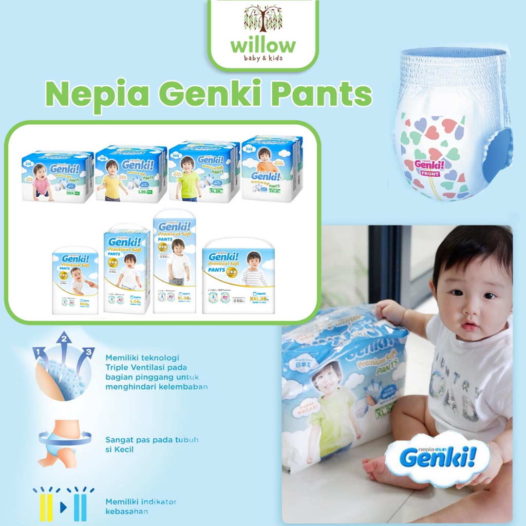 Jual Popok Sekali Pakai - Nepia Genki Pants | Shopee Indonesia