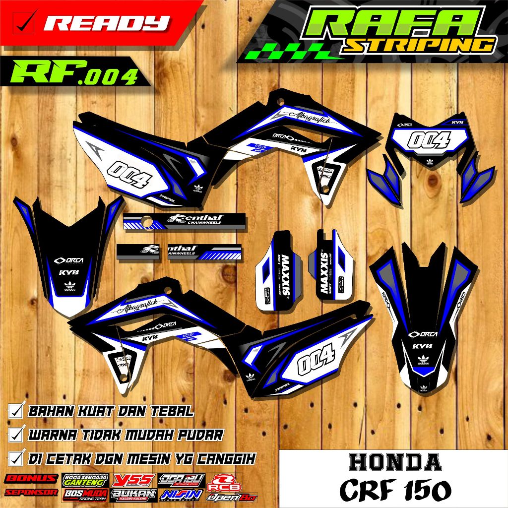 Jual Decal Crf 150 L Full Body - Decal Sticker HONDA CRF 150 L Full Body desain RAFA.004 ...