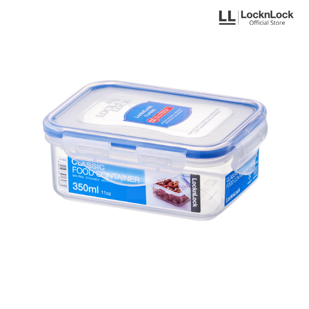 Jual LocknLock Classic Kotak Makan Rectangular Short 350ml - HPL806C | Shopee Indonesia