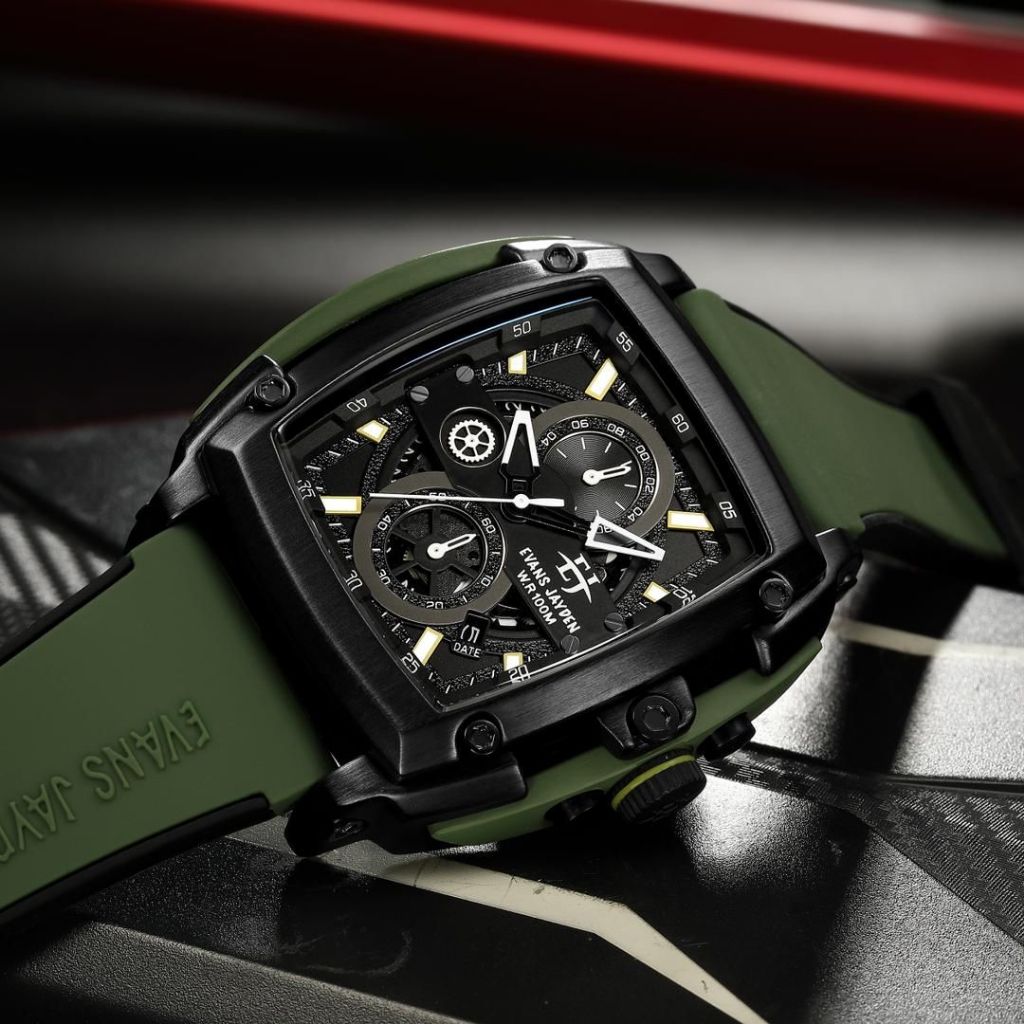 Jual JAM TANGAN EVANS JAYDEN 9553 RUBBER CHRONO AKTIF | Shopee Indonesia