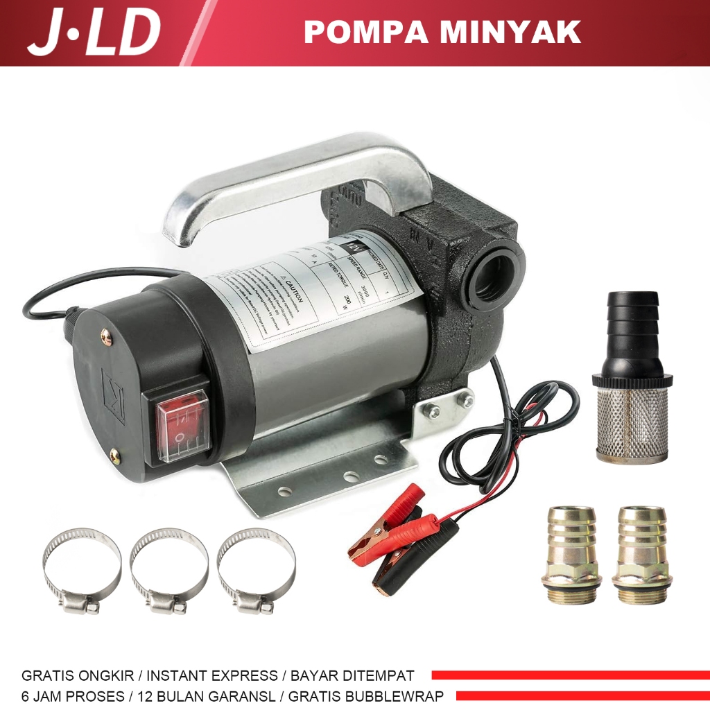 Jual JLD Pompa Minyak DC12V 24V Elektrik Diesel Transfer Pump Oil Pump ...