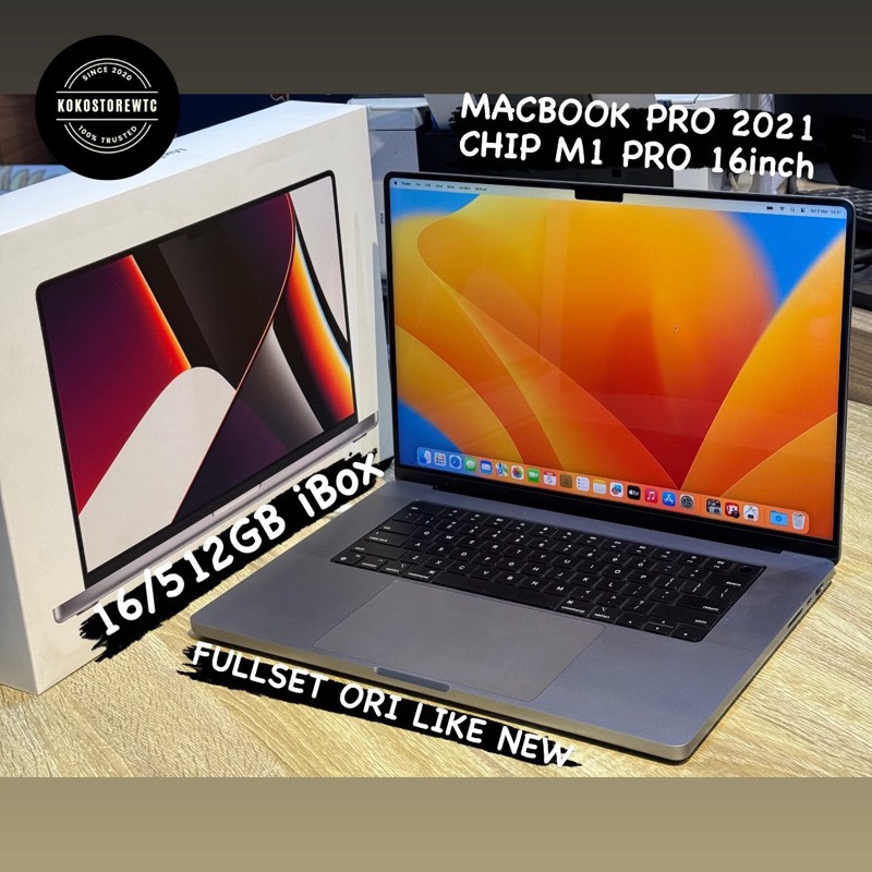 Jual Macbook Pro 2021 16inch Chip M1 Pro | 16/512GB iBox | Gray Second | Shopee Indonesia