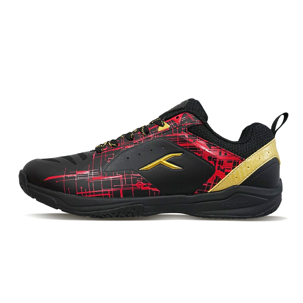 Jual Hundred Badminton Shoes Beast II HBFS-3M046-1 Blk/Red/Gold ...
