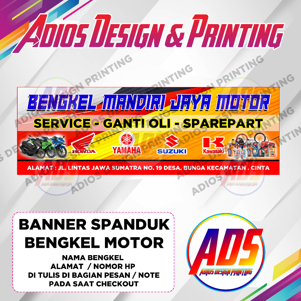 Jual SPANDUK BENGKEL MOTOR | Shopee Indonesia