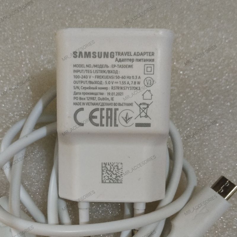 Jual Charger Cas Casan Samsung Original 100% Cabutan Bawaan Hp A10s A01 A02 A03 Core A6 A6+ J5 ...