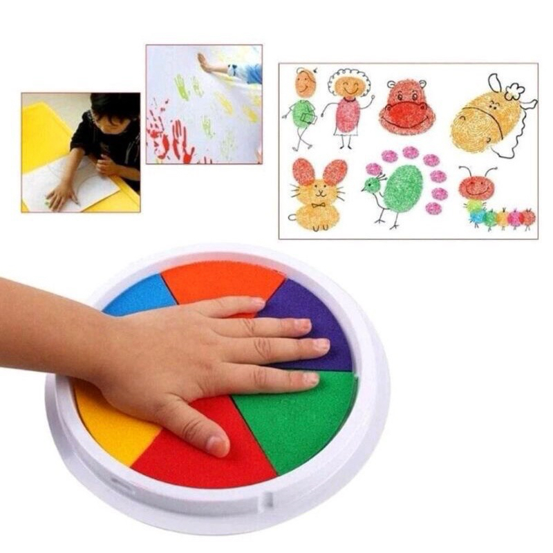Jual Jumbo Finger Stamp Pad Washable Hand Paint for Craft and Sensory ...
