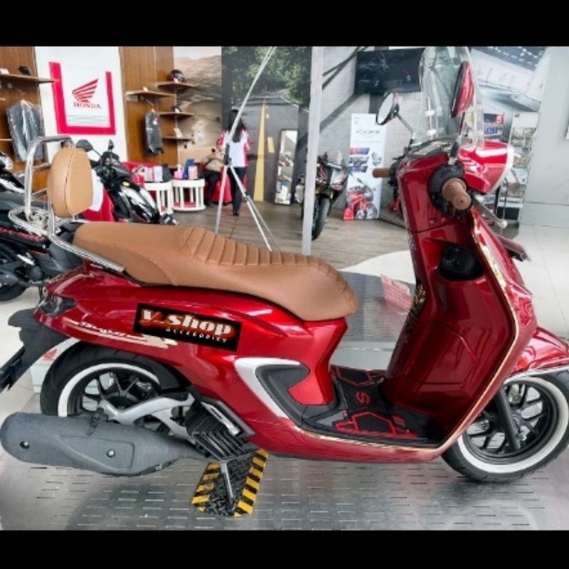 Jual Sarung Cover Jok Motor Stylo 160 Model Vespa Bahan MBtech ...