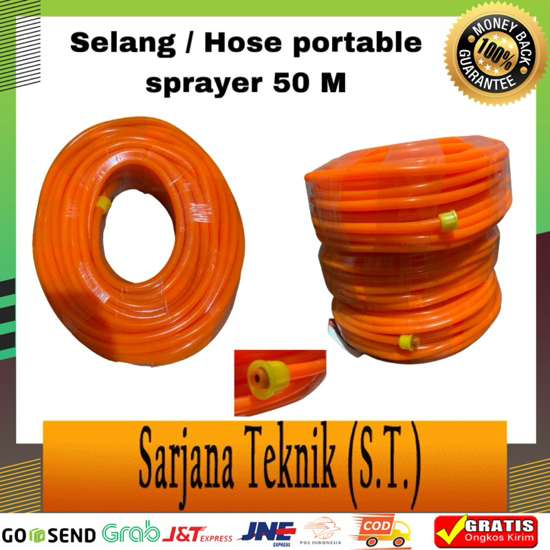 Jual Selang / Hose Portable sprayer 50 Meter / Selang oren | Shopee ...