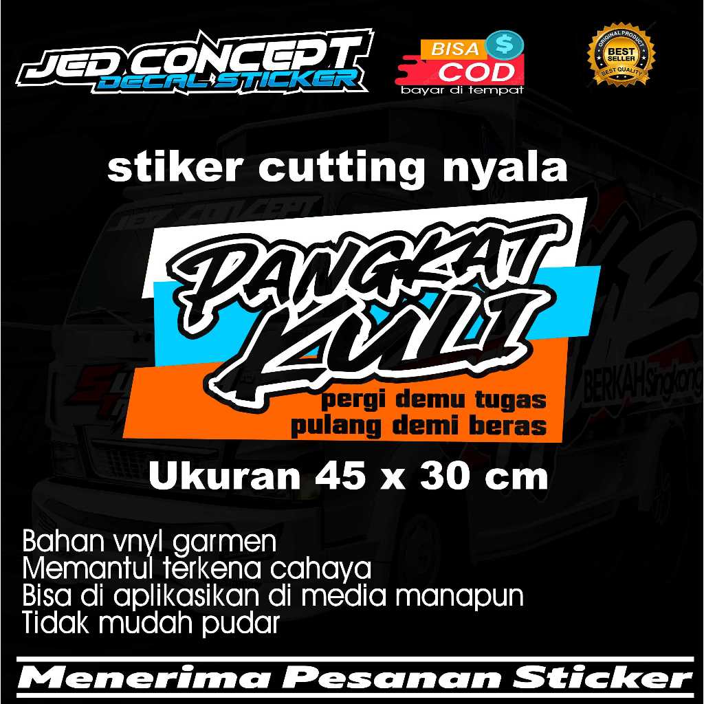 Jual CUTTING STICKER KACA TULISAN PANGKAT KULI | Shopee Indonesia