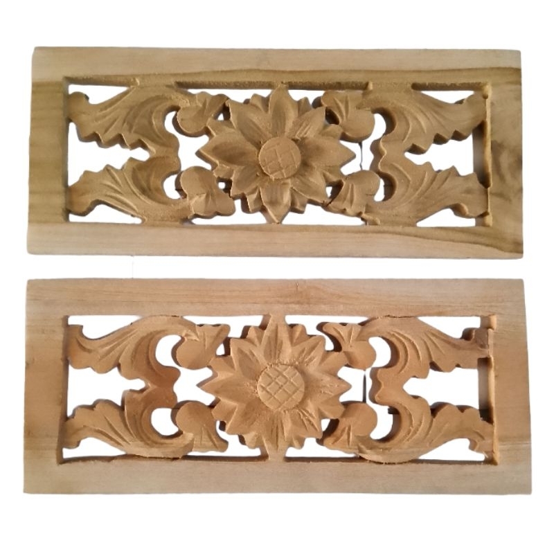 Jual ( 13 x 30 ) Kepingan Loster Kayu Jati / Mahoni Dekorasi Dinding ...