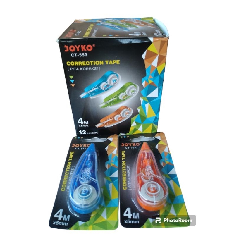 Jual Correction tape JOYKO 4 M CT 553 ( pcs ) | Shopee Indonesia