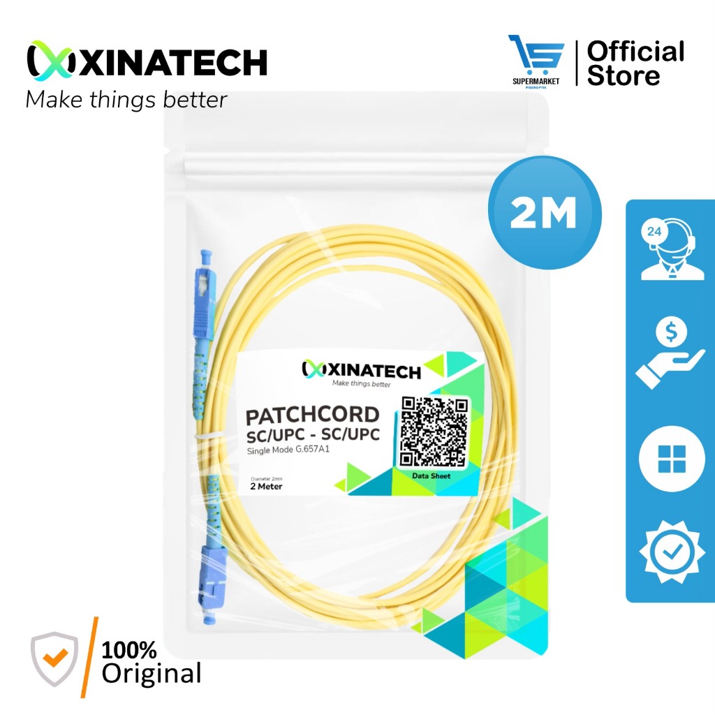 Jual Kabel Patch Cord Patchcord SC-UPC to SC-UPC Simplex SM 2 Meter ...