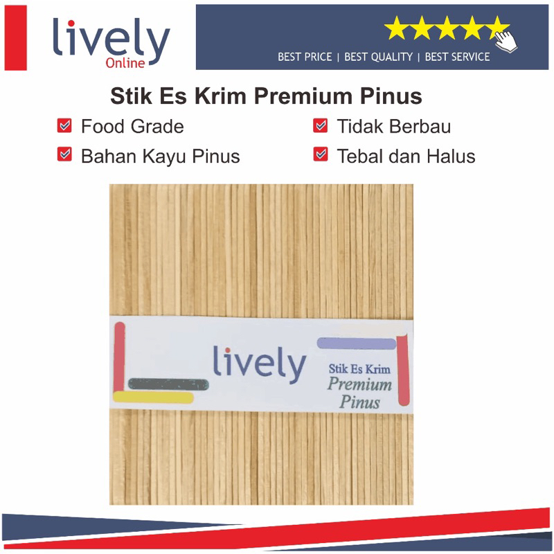 Jual Stik Es Krim Premium Foodgrade Stick Ice Cream / stik es krim ...