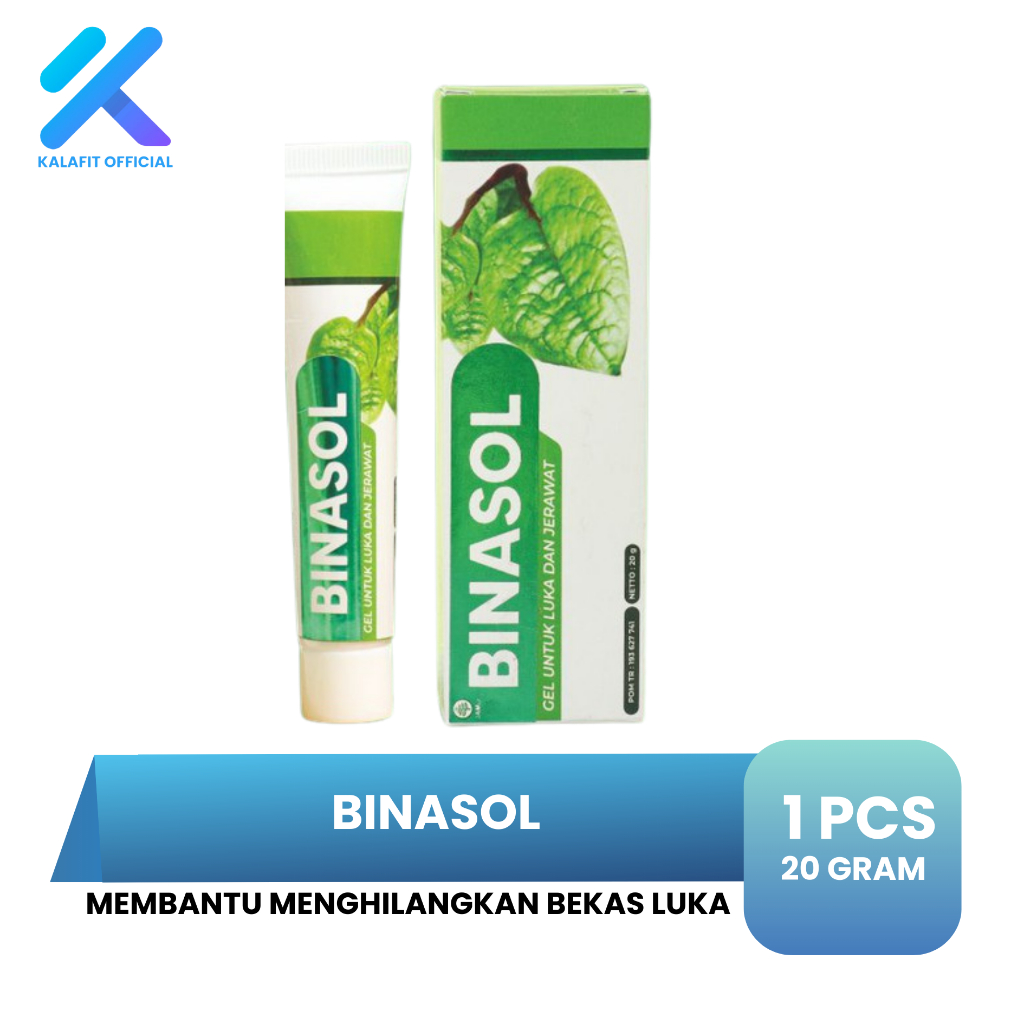 Jual Binasol Gel 20 Gram Penghilang Bekas Luka, Diabetes dan Luka Bakar ...
