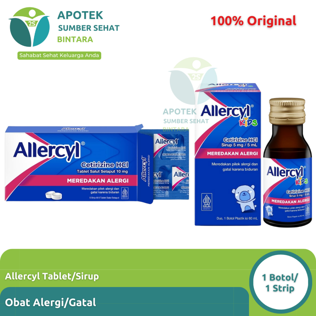 Jual Allercyl Kids SIrup/Tablet - Obat Alergi | Shopee Indonesia