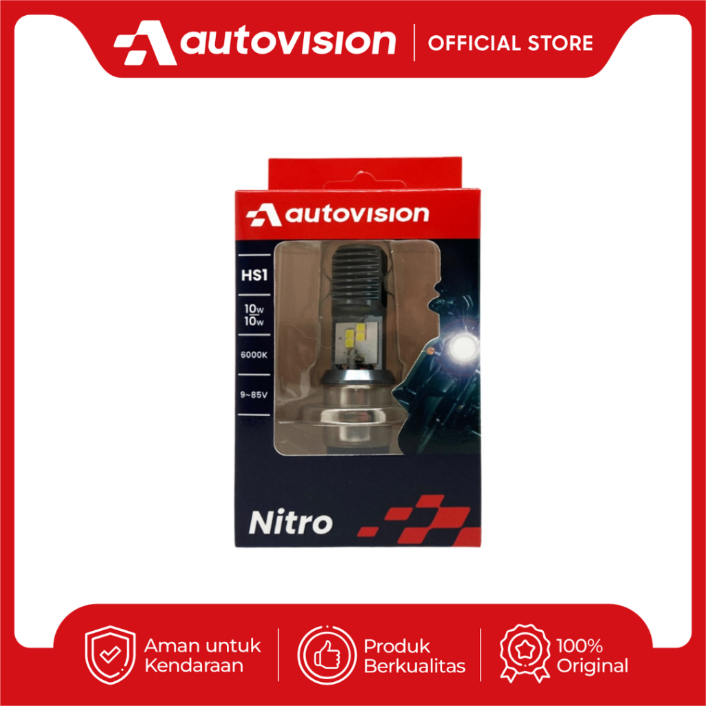 Jual Lampu Utama Motor LED Headlight NITRO 6000K 12V 10W (Plug and Play) INSTALASI MUDAH ...