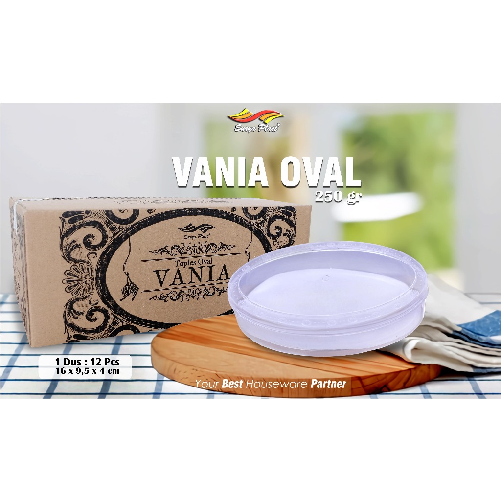 Jual isi 12 pcs | SURYA PLAST - Toples Mika Oval VANIA / Toples Kue ...