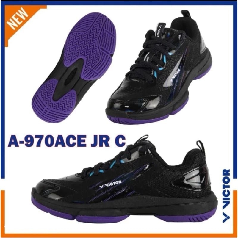Jual SEPATU BADMINTON VICTOR JUNIOR A970ACE JR C BLACK SEPATU ...