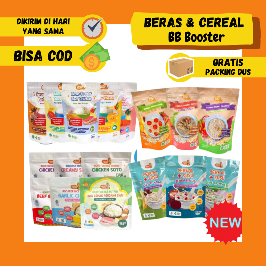 Jual Plum and Blum Beras Mpasi BB Booster 6 Bulan Beef Chicken Tuna Cheese - 200 gram | Shopee ...