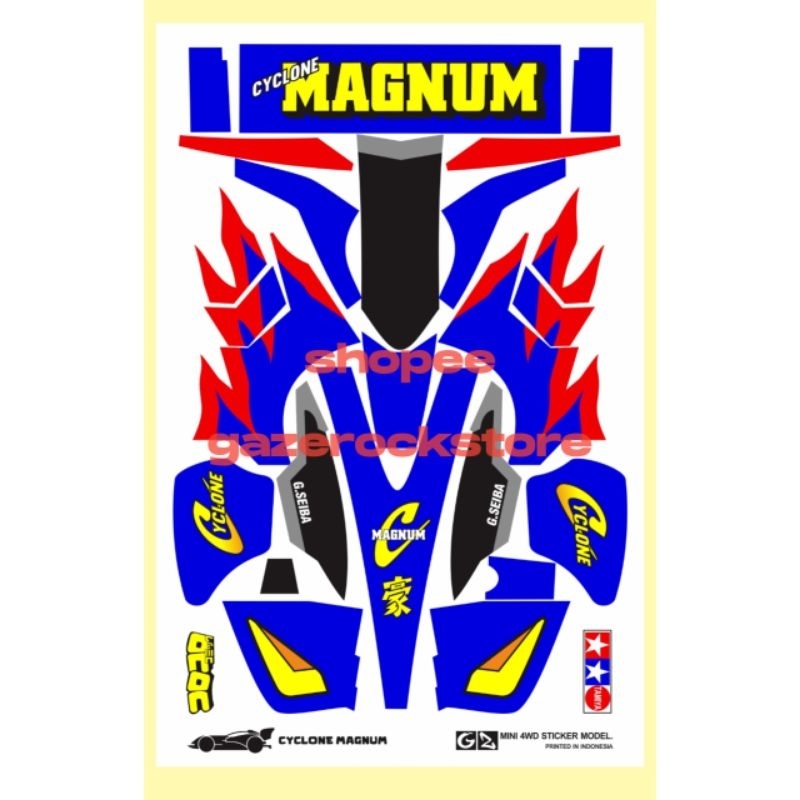 Jual Stiker Tamiya Cyclone Magnum Cutting Vinyl | Shopee Indonesia