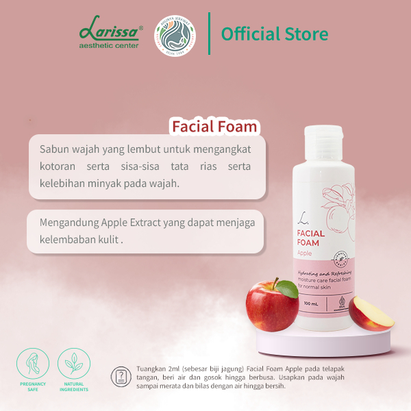 Jual Facial Foam Apple Larissa (Normal & Oily Skin) | Shopee Indonesia