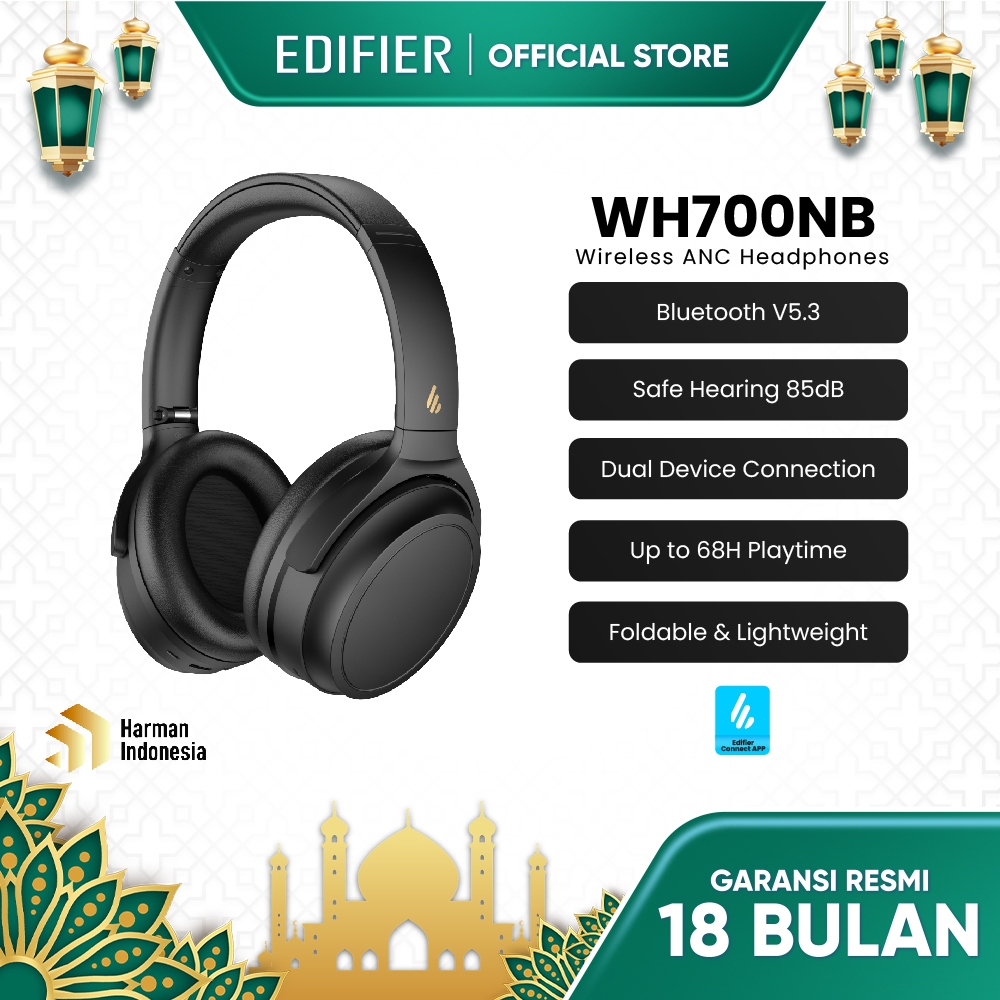 Jual EDIFIER WH700NB Wireless Stereo ANC Over-Ear Headphone | Shopee ...