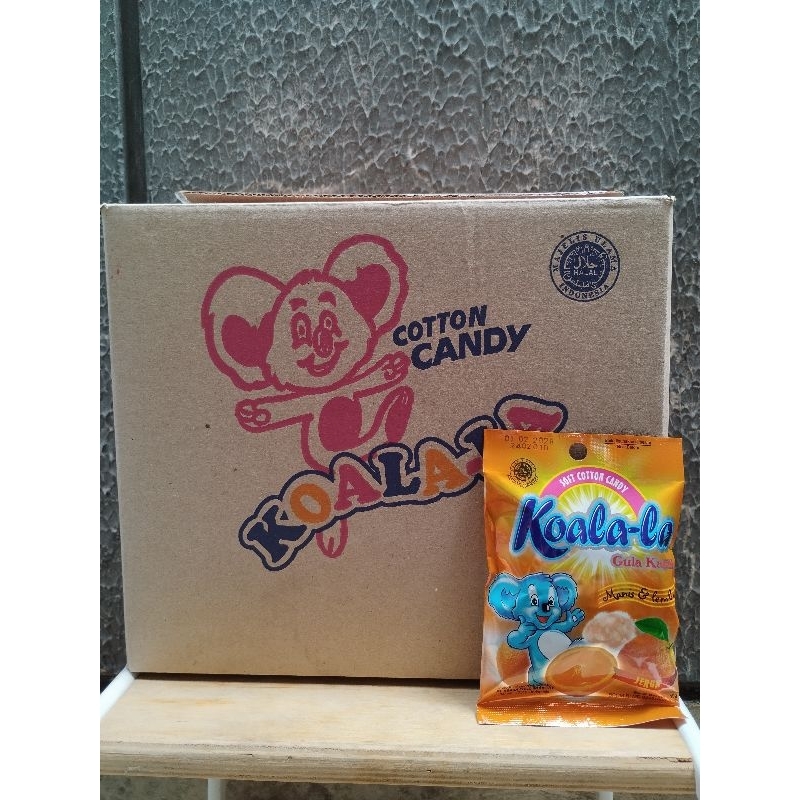Jual koala-la permen kapas rasa jeruk/ cotton candy merk koala-la ...