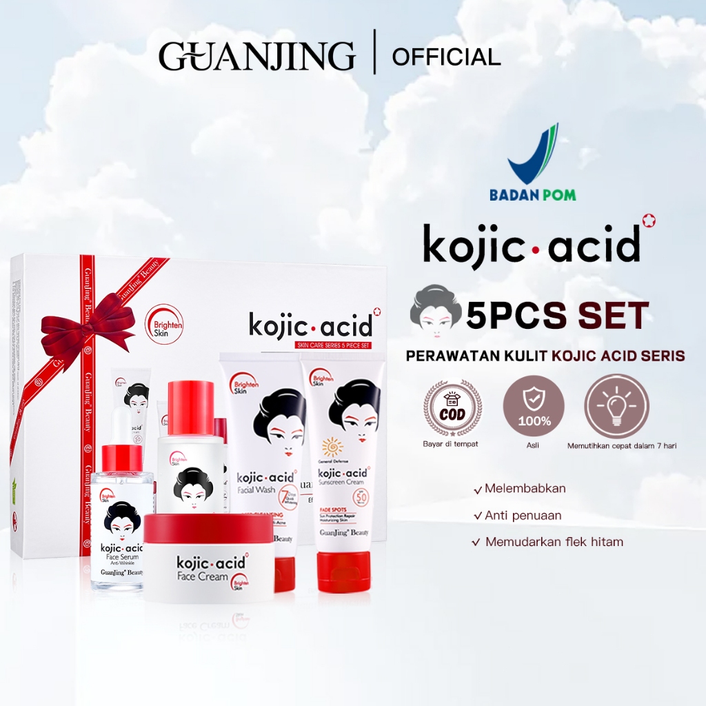 Jual GUANJING Kojic Acid 5in1 Brighting Gift Paket Skincare Paket ...