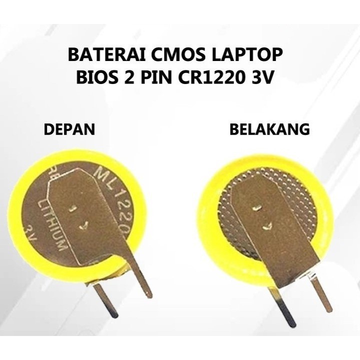 Jual Cmos 2 kaki Baterai Cmos Bios CR1220 2 Kaki Untuk Laptop Komputer | Shopee Indonesia