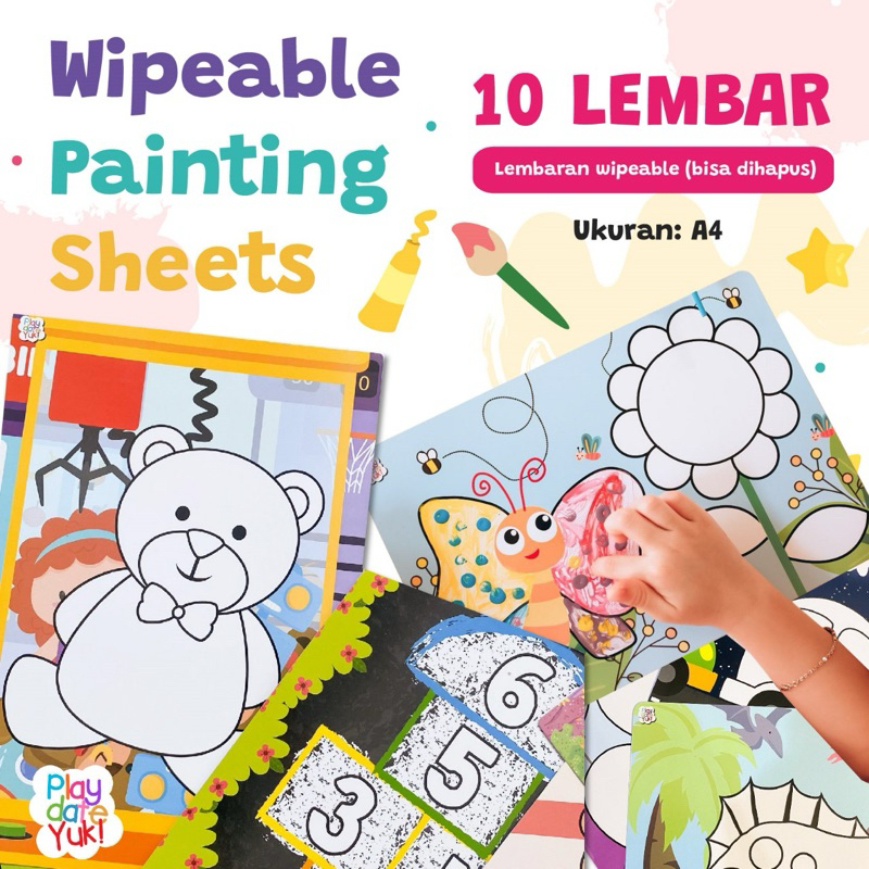 Jual PLAYDATEYUK - Wipeable Painting Sheets (bisa dihapus) | Shopee ...