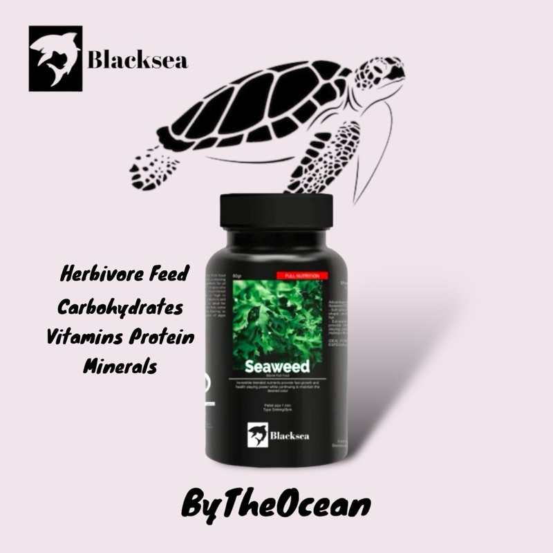 Jual Makanan Ikan Laut Blacksea Seaweed Marine Fish Food Pelet Rumput ...