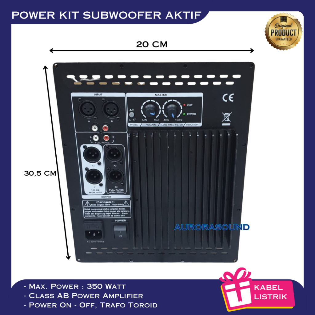 Jual POWER KIT MESIN SUBWOOFER AKTIF AMPLIFIER AMPLI SUB ACTIVE UNTUK ...