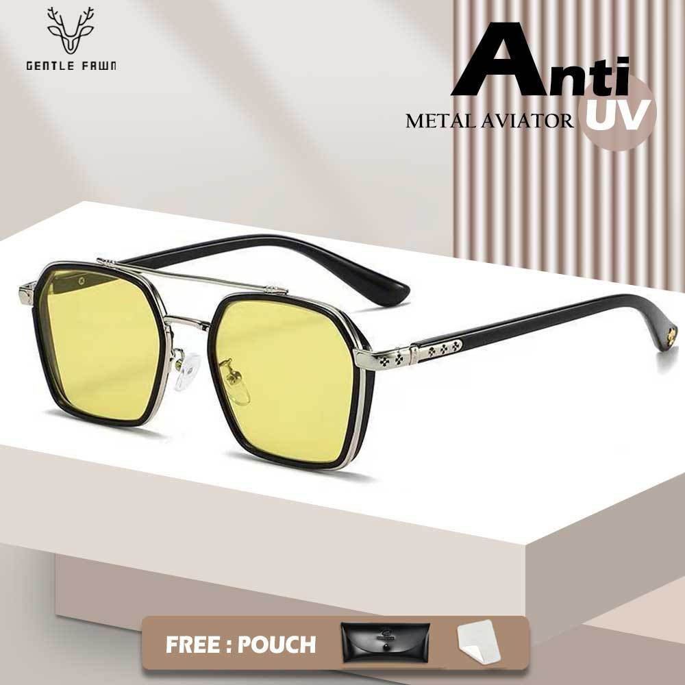Jual Gentle Fawn Kacamata Lensa Night Vision Night Drive Style Aviator ...