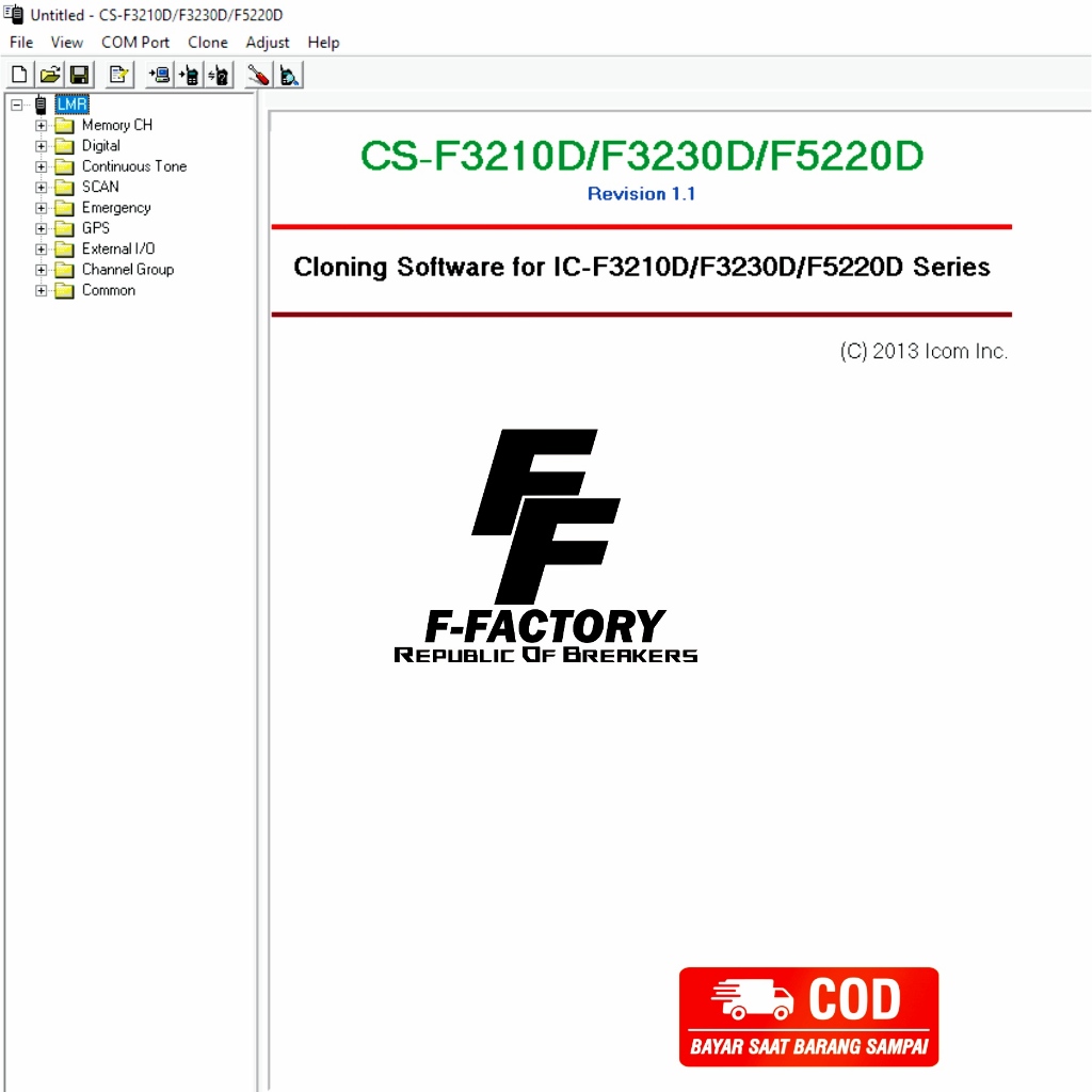 Jual Software Program Radio Icom CS-F3210D F4210D IC-F3230D F4230D IC ...
