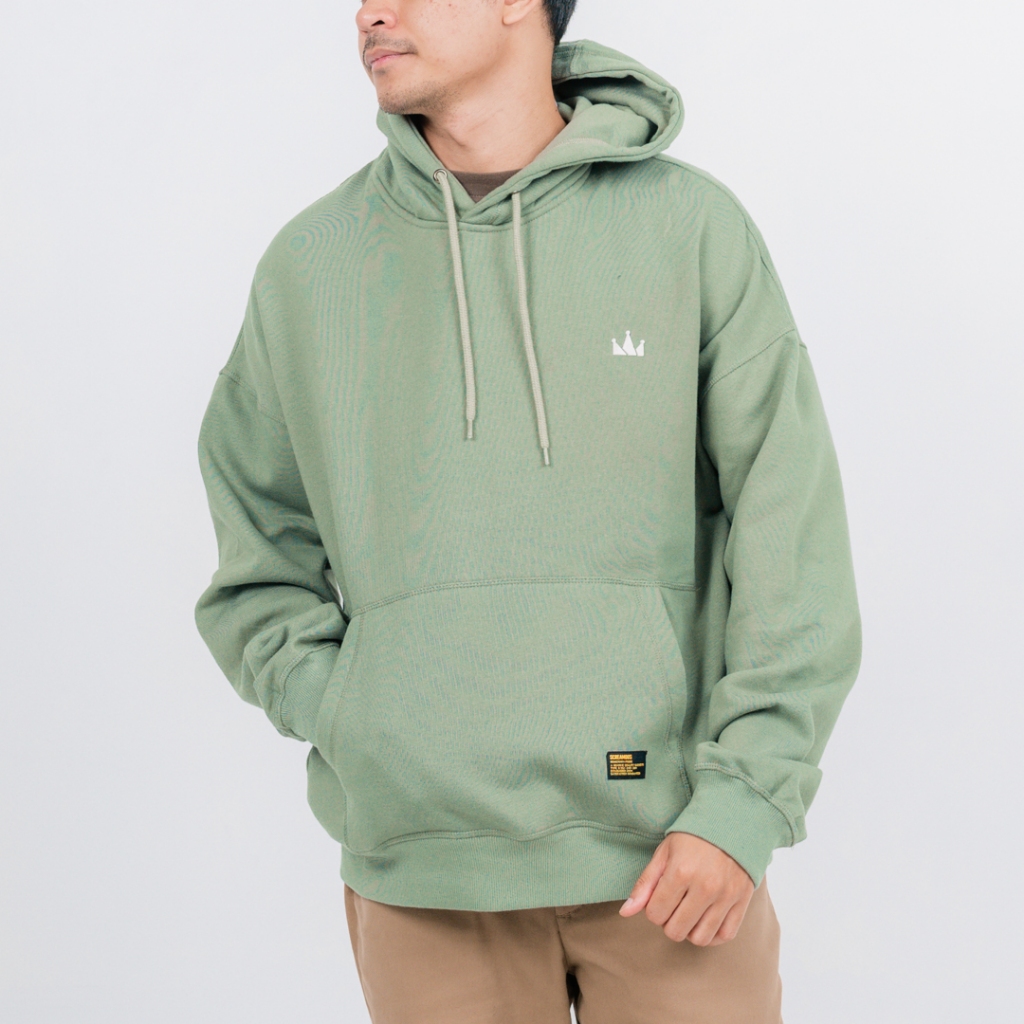 Jual Screamous Sweater Pria Pullover Hoodie OVERSIZED CROWN LOGO SAGE ...