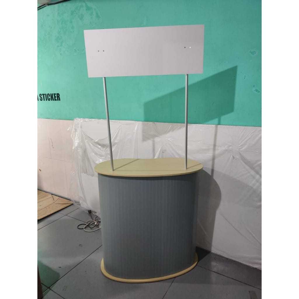 Jual Meja Polycounter Curve With Header Custom Desain Bebas/Pop Up ...